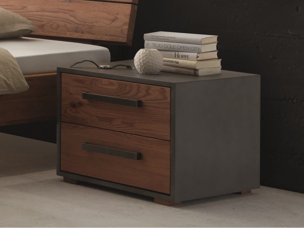 Chevet Lynx original 1 étagère, 1 tiroir en chêne massif - Chevet en ...