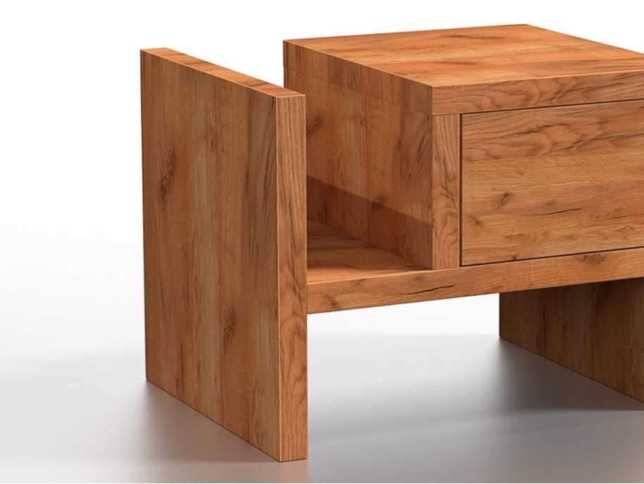 Meubles haut de gamme pour la chambre. Lit, chevet, commode en bois ...