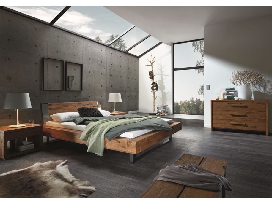 Chevet Hydra avec tiroir rond original en chêne massif - Chevet en bois ...