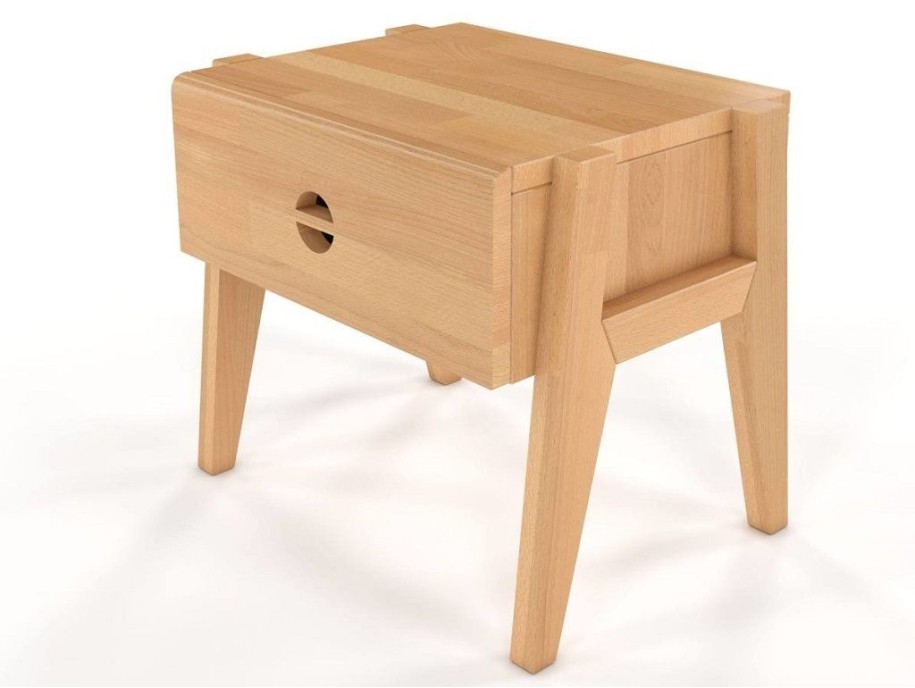 Chevet Iris 2 tiroirs en hêtre massif haut de gamme | Le Monde du Lit