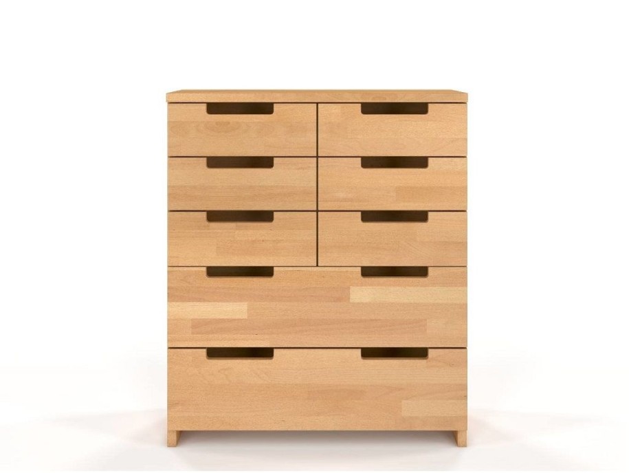 Commode Iris 5 tiroirs en hêtre massif haut de gamme | Le Monde du Lit