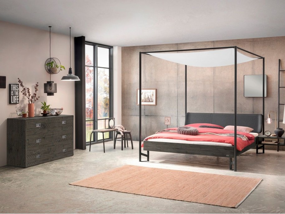 Commode 3 tiroirs Calino en Acacia vintage Grey | Collection Factory ...