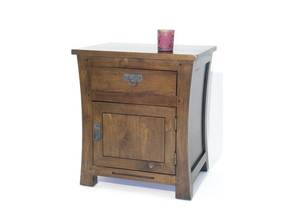 Chevet Valencia en chêne massif de qualité. Meuble pour la chambre. Le ...